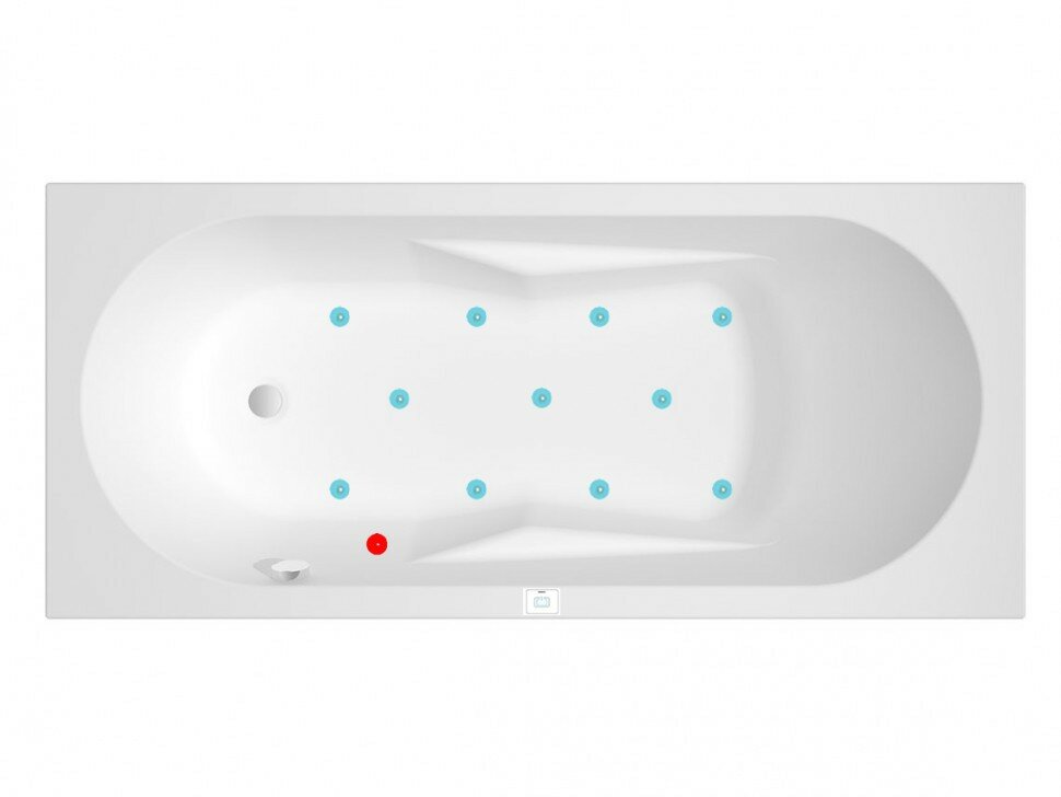 Гидромассажная ванна RIHO LAZY AIR 180x80 LEFT