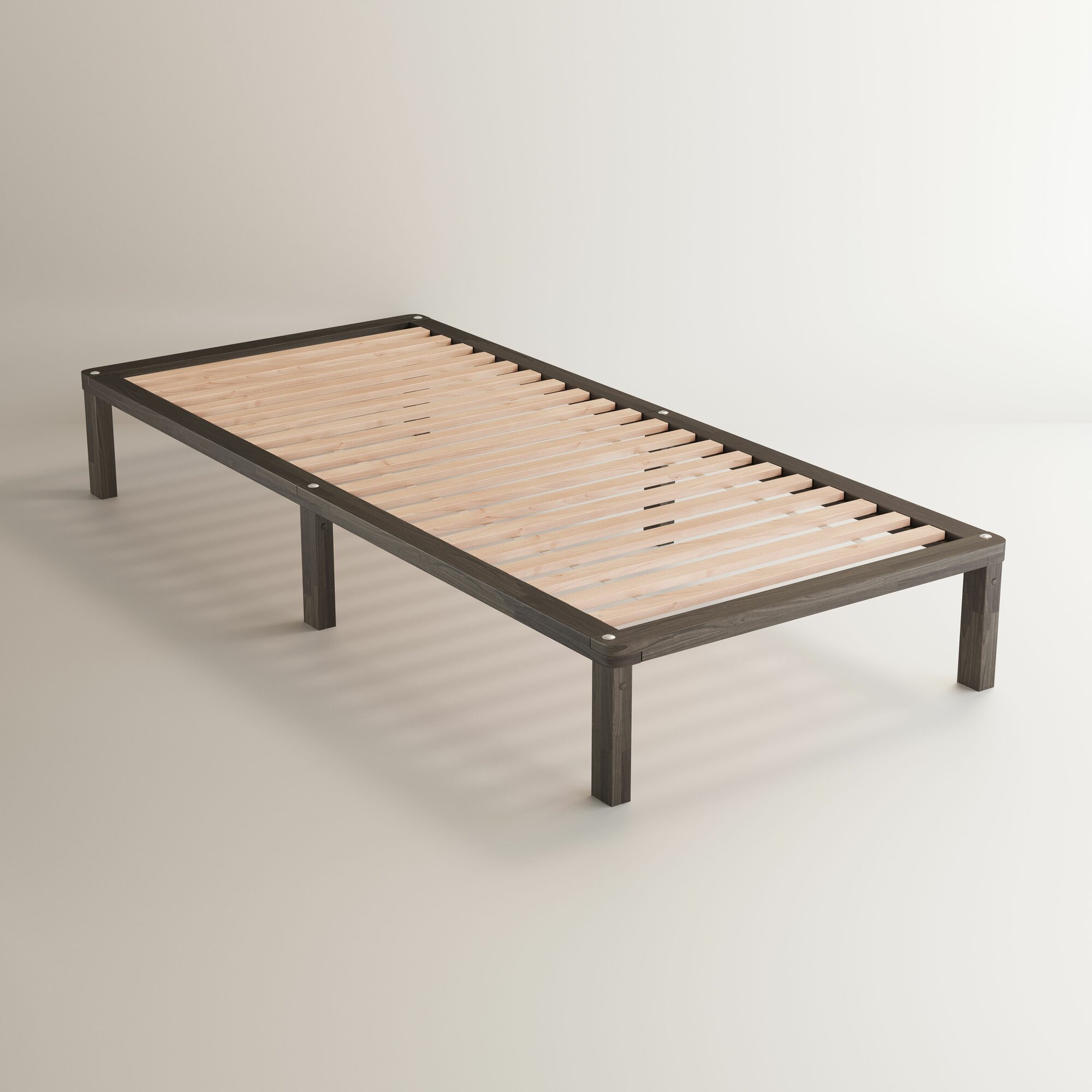 Односпальная кровать Hansales 70х200 см из массива березы, деревянная, Light Sleep, цвет графит