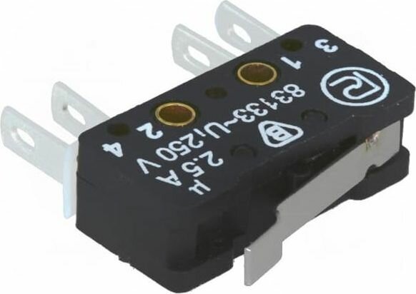 Микропереключатель PROMET 83 133 S54 AR14.75 SNAP ACTION с рычагом SPST-NO + SPST-NC, 1 шт