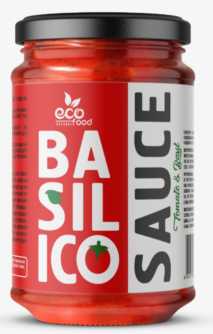 Соус ECOFOOD томатный c базиликом /стекло/ 350г