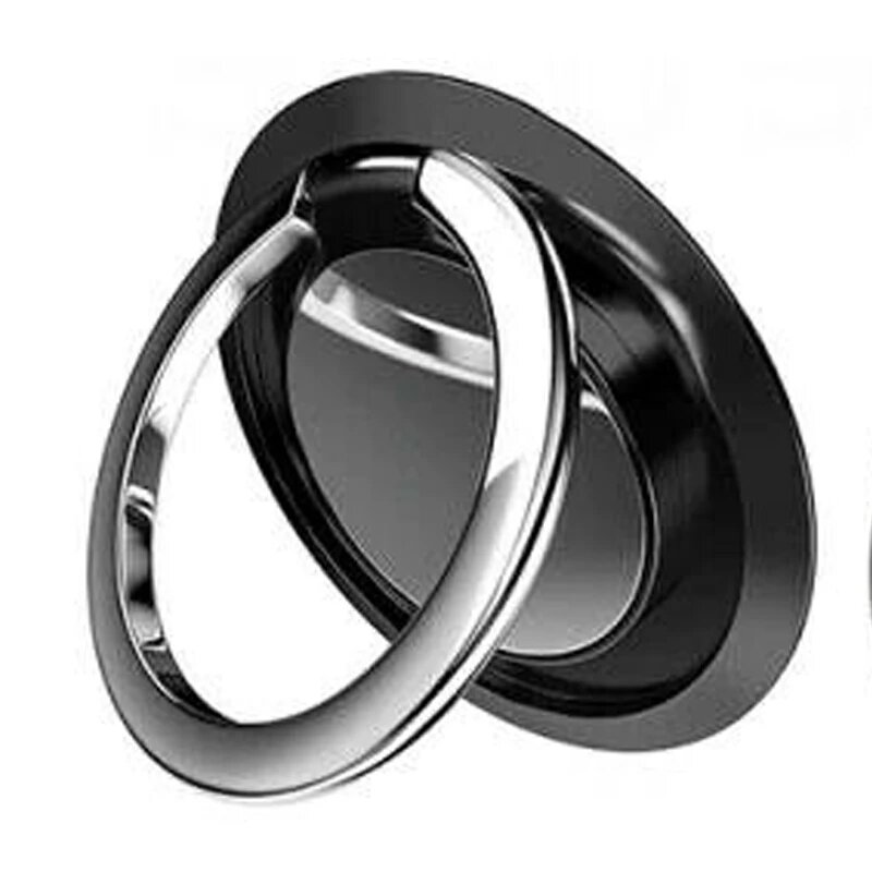 Вращающийся на 540 градусов держатель для мобильного телефона, наклейка, металлическое кольцо Black