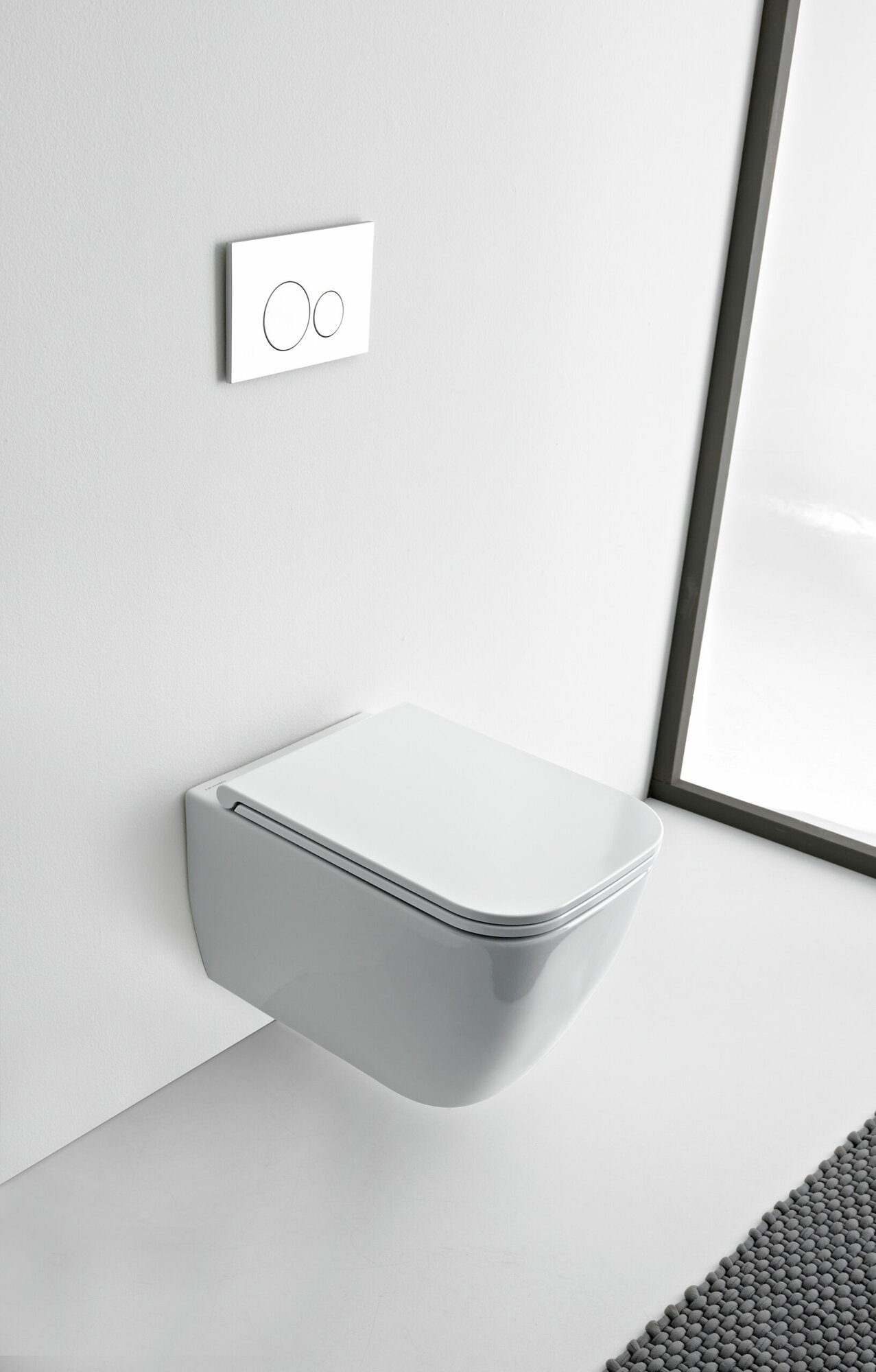 Унитаз подвесной безободковый Scarabeo TEOREMA 2.0 5126TW, с креплениями крышкой микролифт, торнадо, белый глянцевый