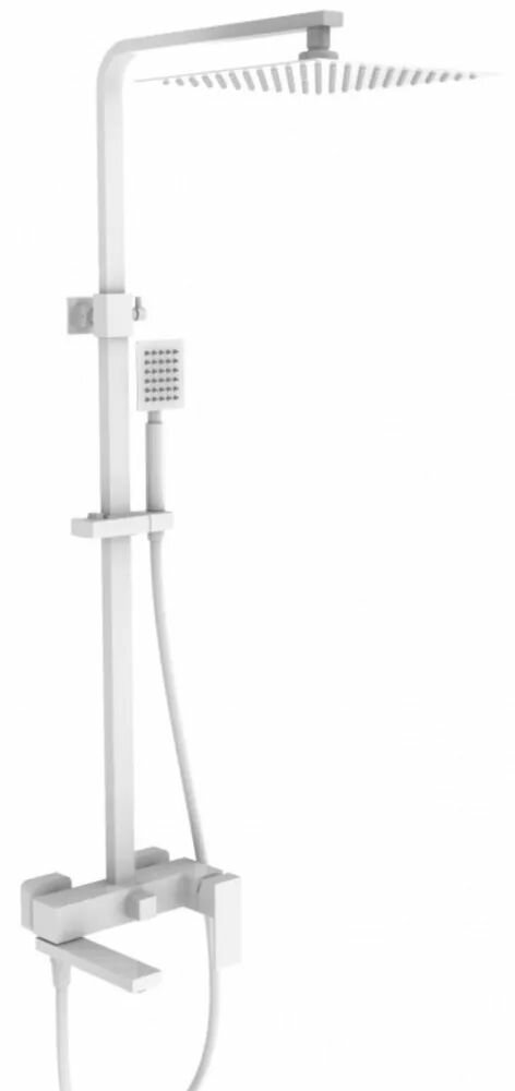 363563-F Душевая система квадрат (нерж, белый) ViEiR