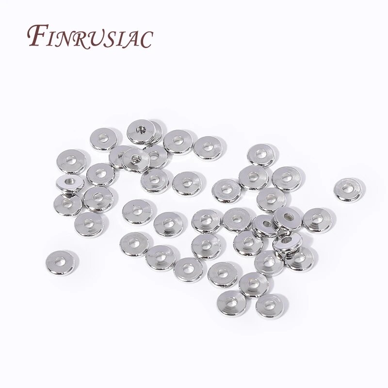 Разделители для бусин FINRUSIAC золотые 3-6 мм 50 шт 4MM-50Pcs, Rhodium Plated