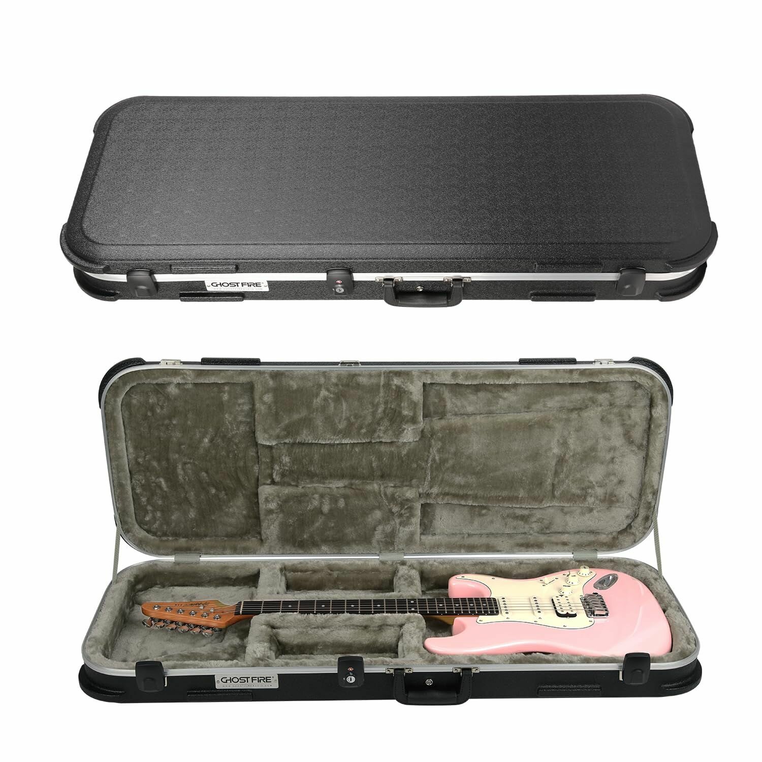 Литой летный кейс из АБС-пластика ST/TL Жесткий кейс для электрогитары с замком Ghost Fire, GC-LEG Electric guitar
