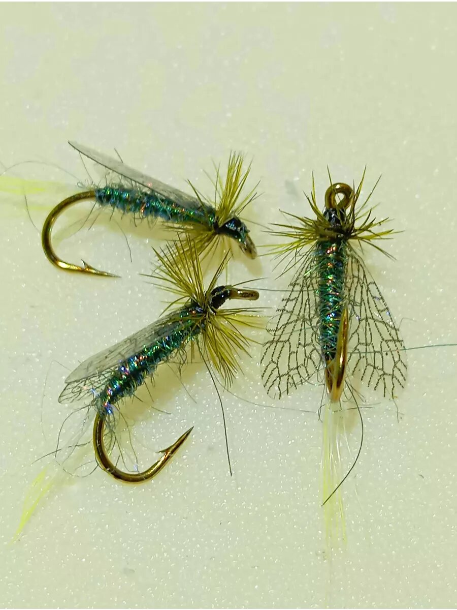 Мушка для ловли хариуса и другой рыбы, сухая, плавающая, 3 шт.