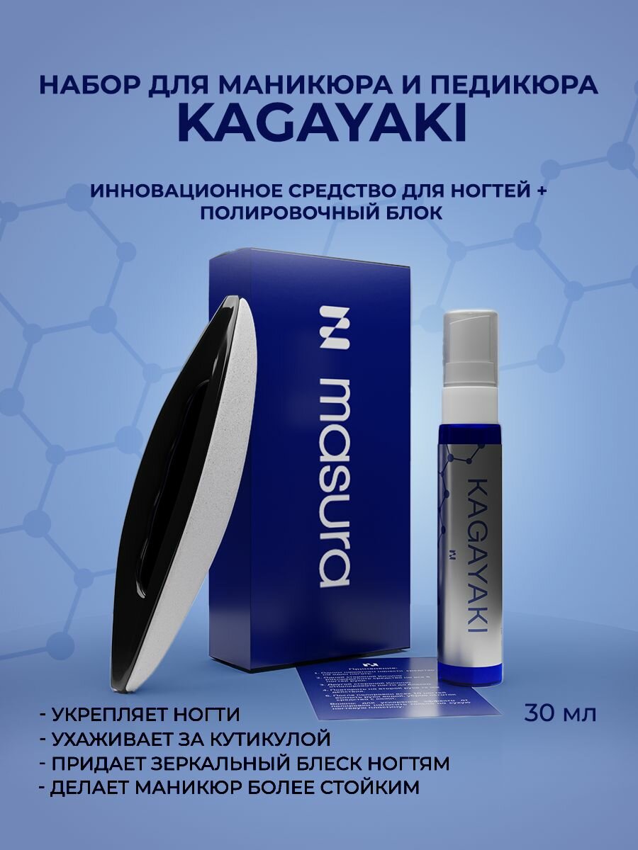 Masura Набор для японского маникюра и педикюра, Kagayaki/Кагаяки + Кичин