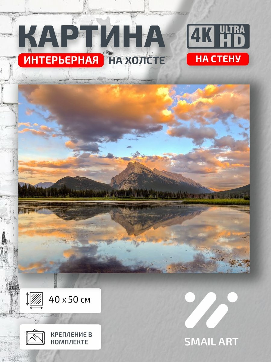 Картина на холсте интерьерная 40 на 50 на стену Степь Landscape для спальни пейзаж интерьер