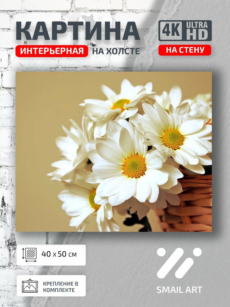 Картина на холсте интерьерная 40 на 50 на стену Корзинка Mood для офиса атмосфера интерьер