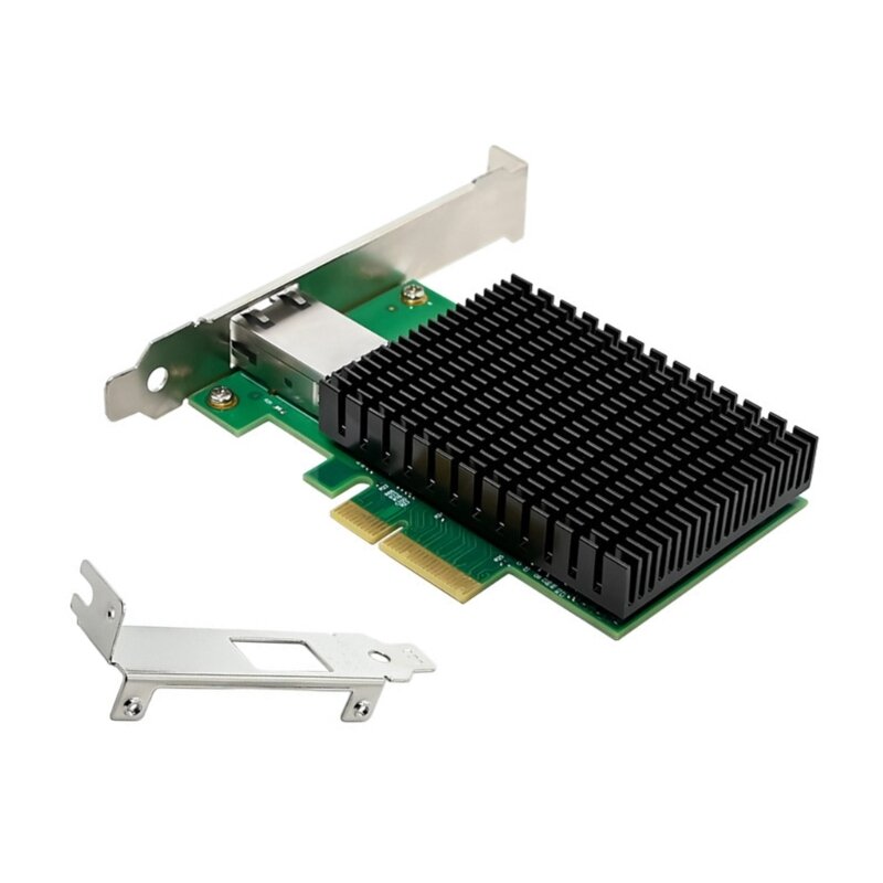 Сетевая Карта PCIe 10 Гбит/с AQ107 PCIex4 Cat6a Rj45 Серверная Ethernet-Карта для Быстрой И Эффективной Передачи Данных