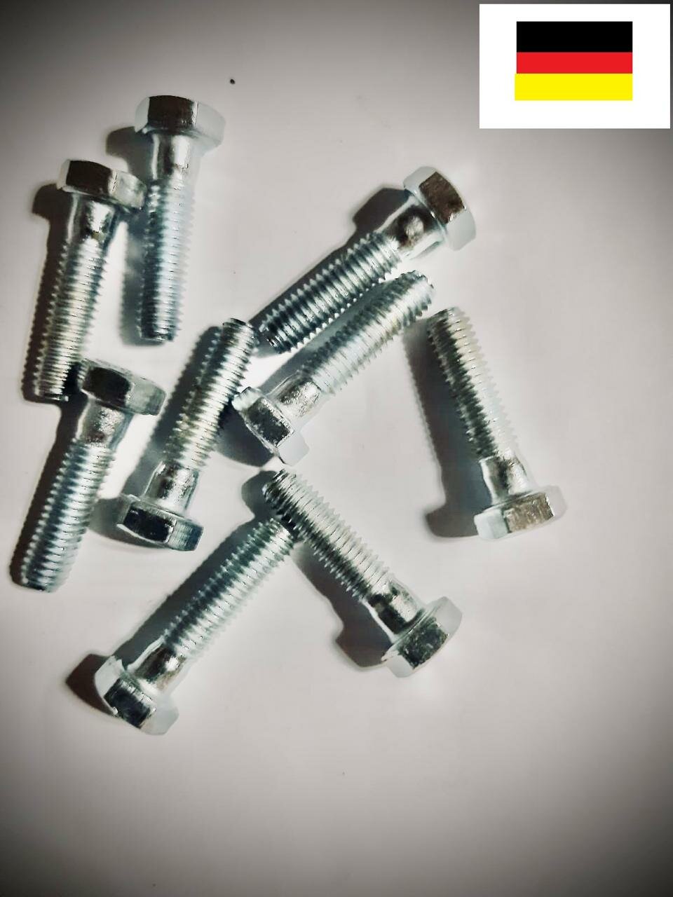 Болт DIN 933 М6х25 оц. сталь 5.8 , Wurth. 20 шт. Германия