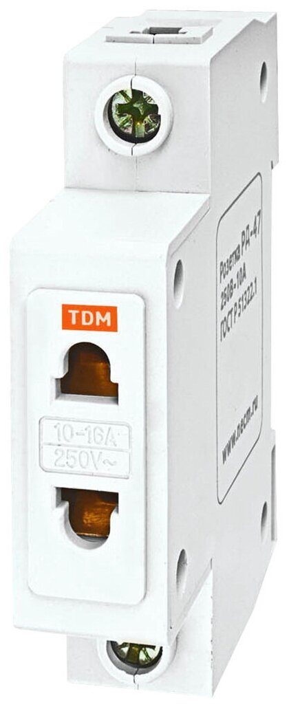 Розетка на DIN-рейку TDM Electric РД47 10А