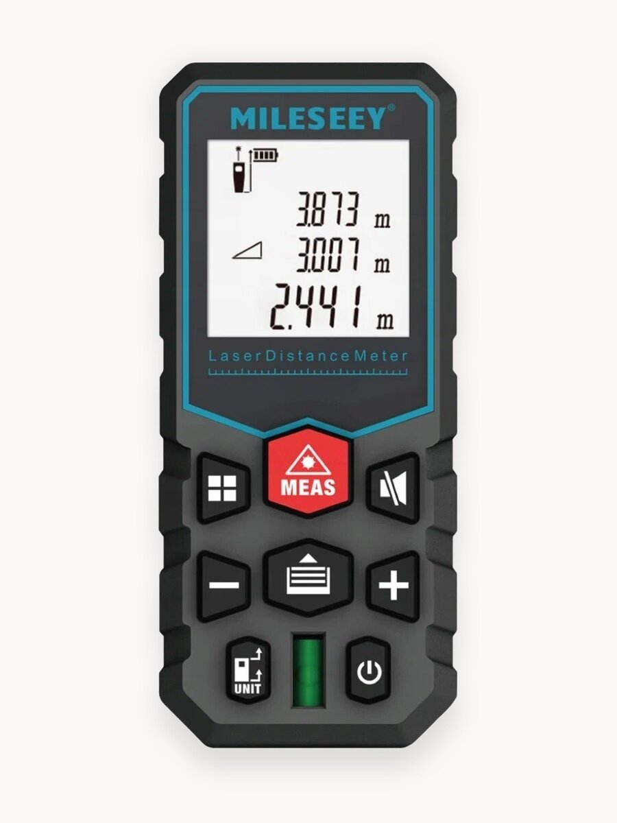 Лазерный дальномер цифровой со встроенным уровнем Laser distance meter 40 м / Рулетка дальномер