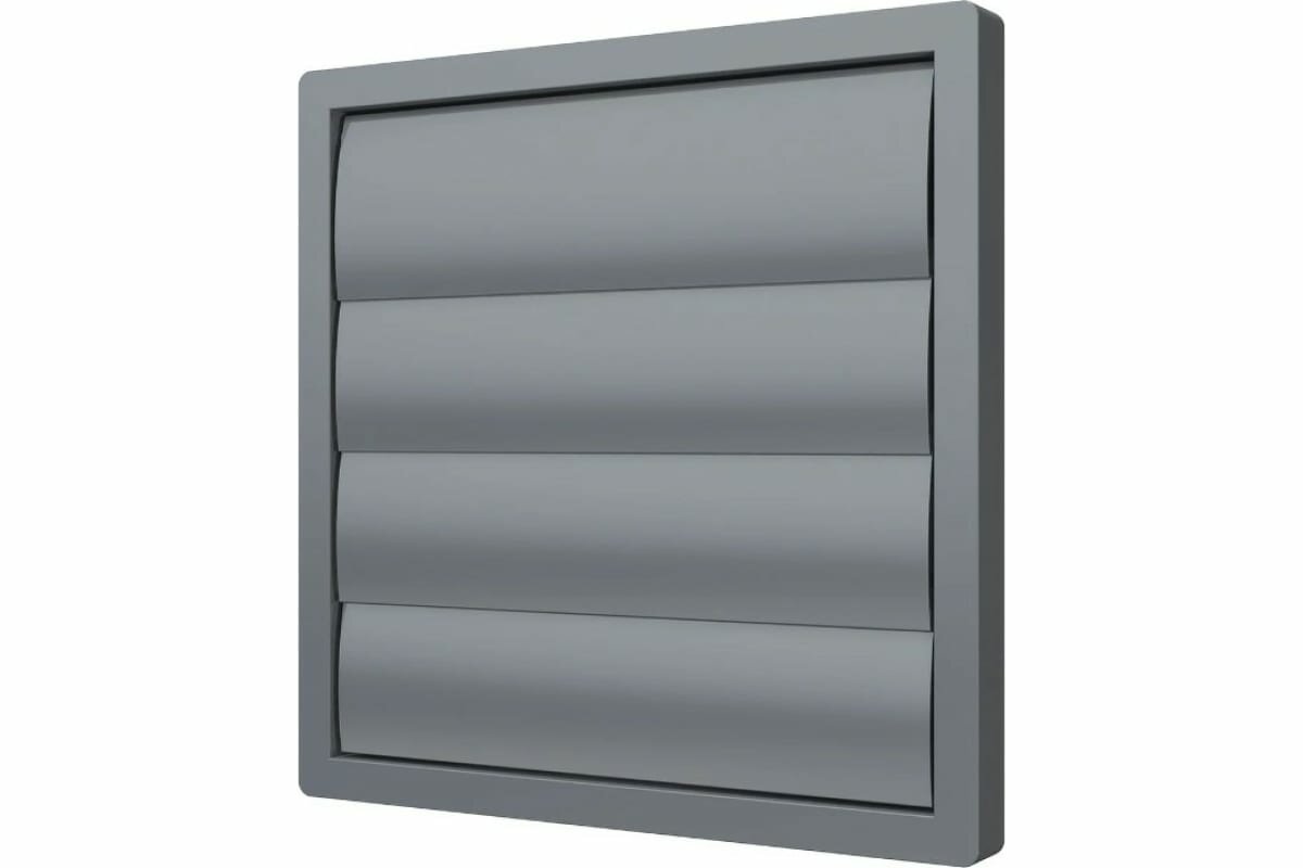 ERA 87-660 Решетка вытяжная с гравитационными жалюзи 242x242 фланец D200ASA-пластик серый