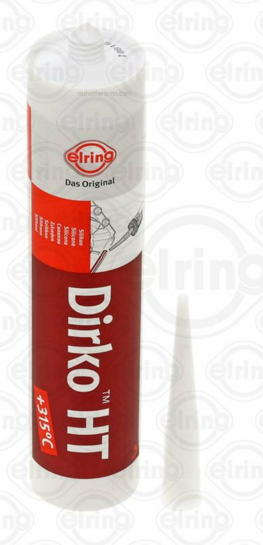 ELRING 465766 Герметик Dirko HTacetic красный [картридж 310ml] [-60C.+315C]