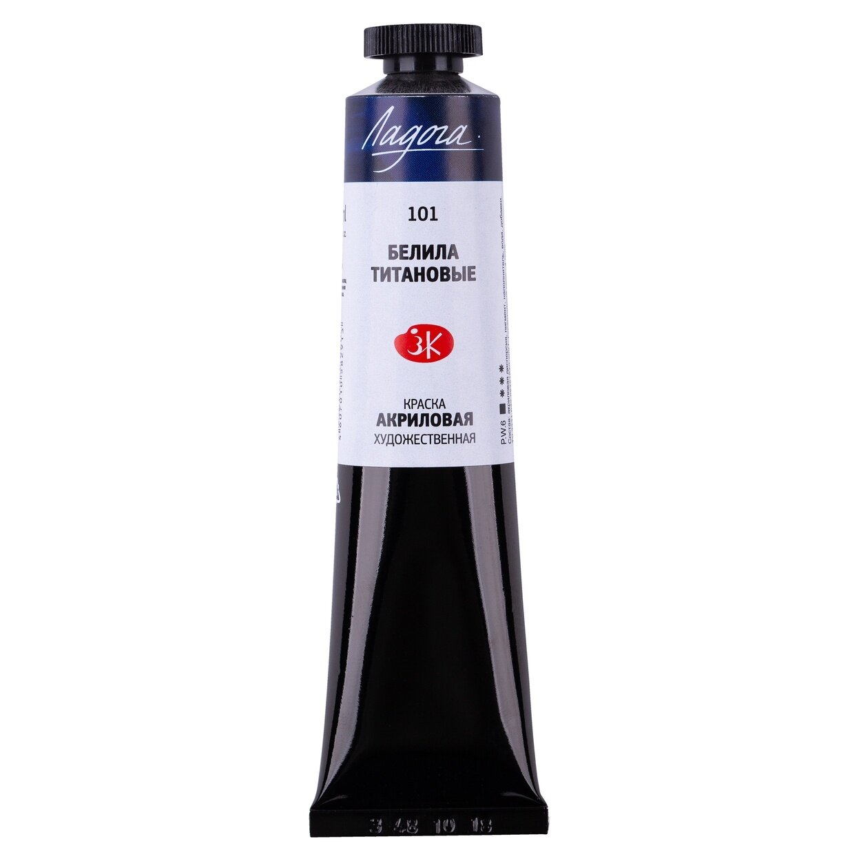 Краска акриловая ладога цв.№101 белила титановые туба 46мл