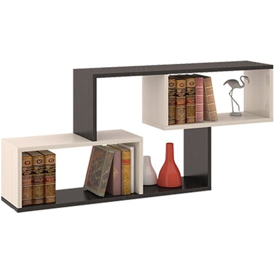 Полка настенная Трия тип 4 (Венге цава/дуб молочный)