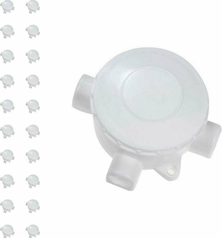 Коробка распределительная КРК-70 70x30 круглая 3 ввода для открытого монтажа (комплект из 30 шт)