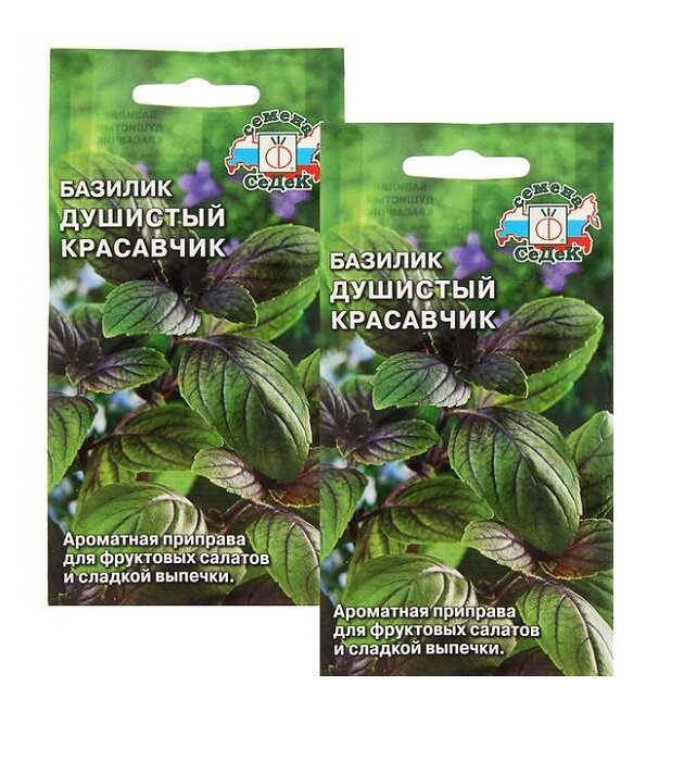 Семена Базилик Душистый Красавчик 0,1 г (СеДеК) , 2 пакетика * 0,1 г