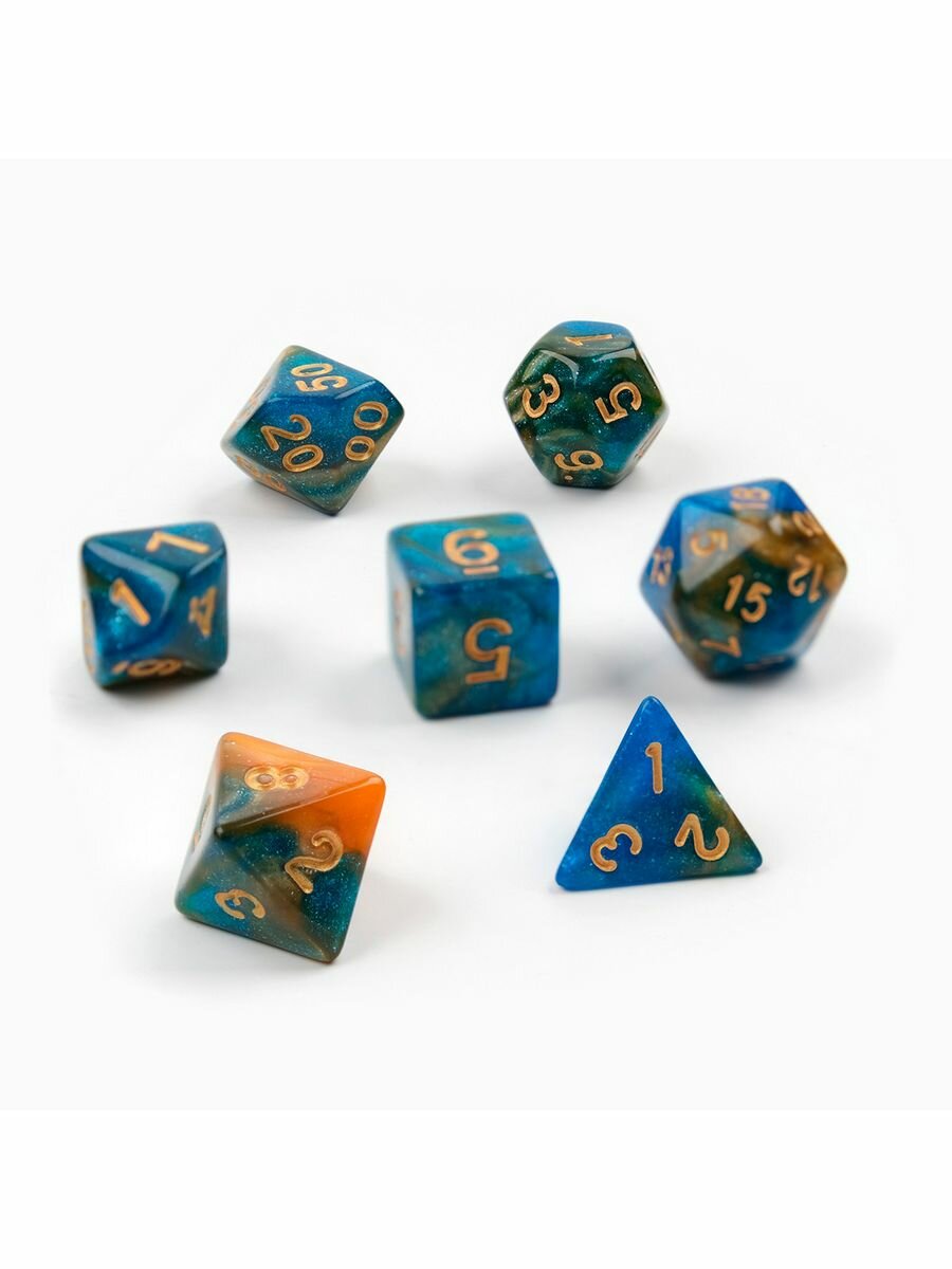 Набор кубиков для DnD (Dungeons and Dragons), Космос, 7 шт.