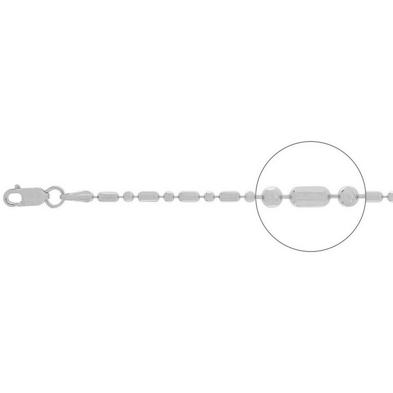 Цепь серебро, 925 проба, родирование