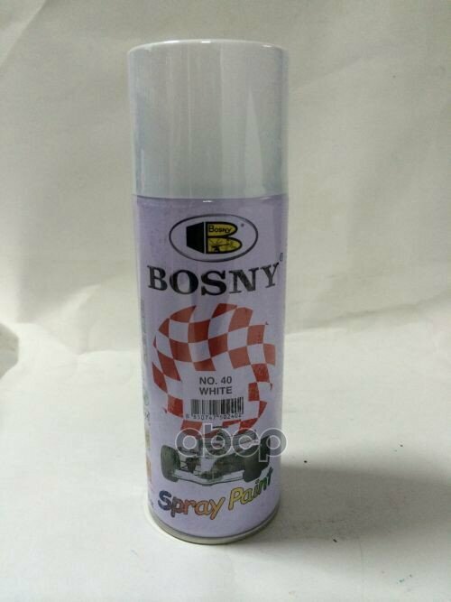 Краска белая глянцевая RAL9003 акриловая аэрозоль 400мл BOSNY BOSNY арт. 40