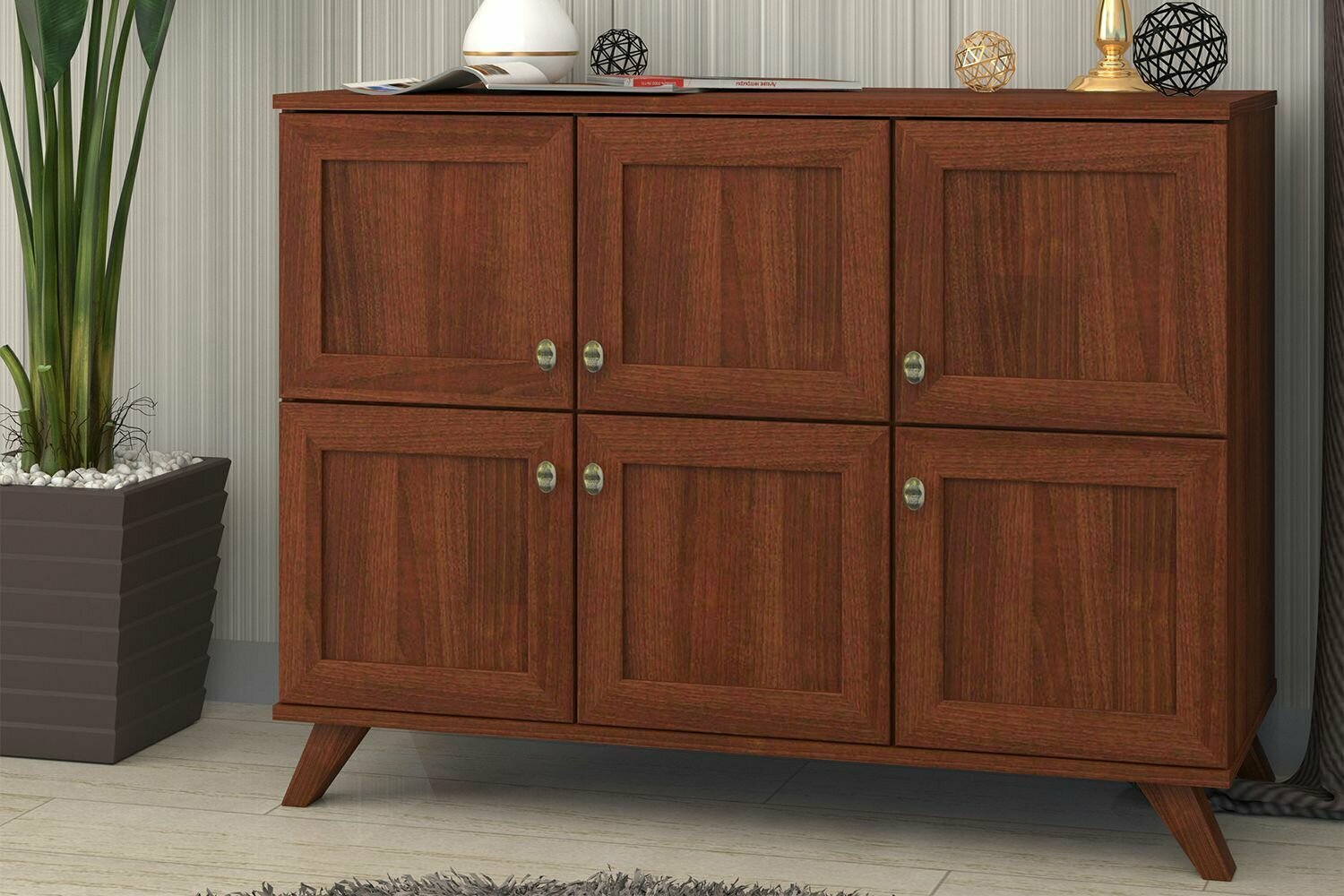 Комод Ренди 33М 102х40х79 ноче мария луиза, рамка квадро МДФ, ножка №1