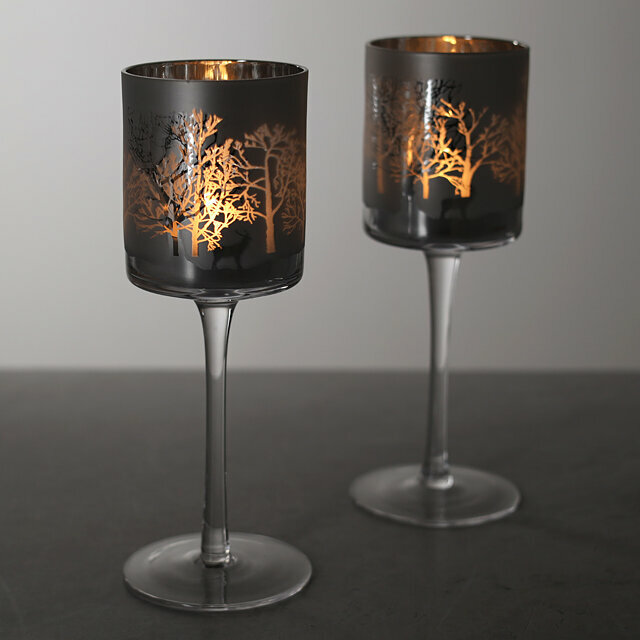 Декоративный подсвечник Адальюр 20 см серебряный, Edelman, 1103865