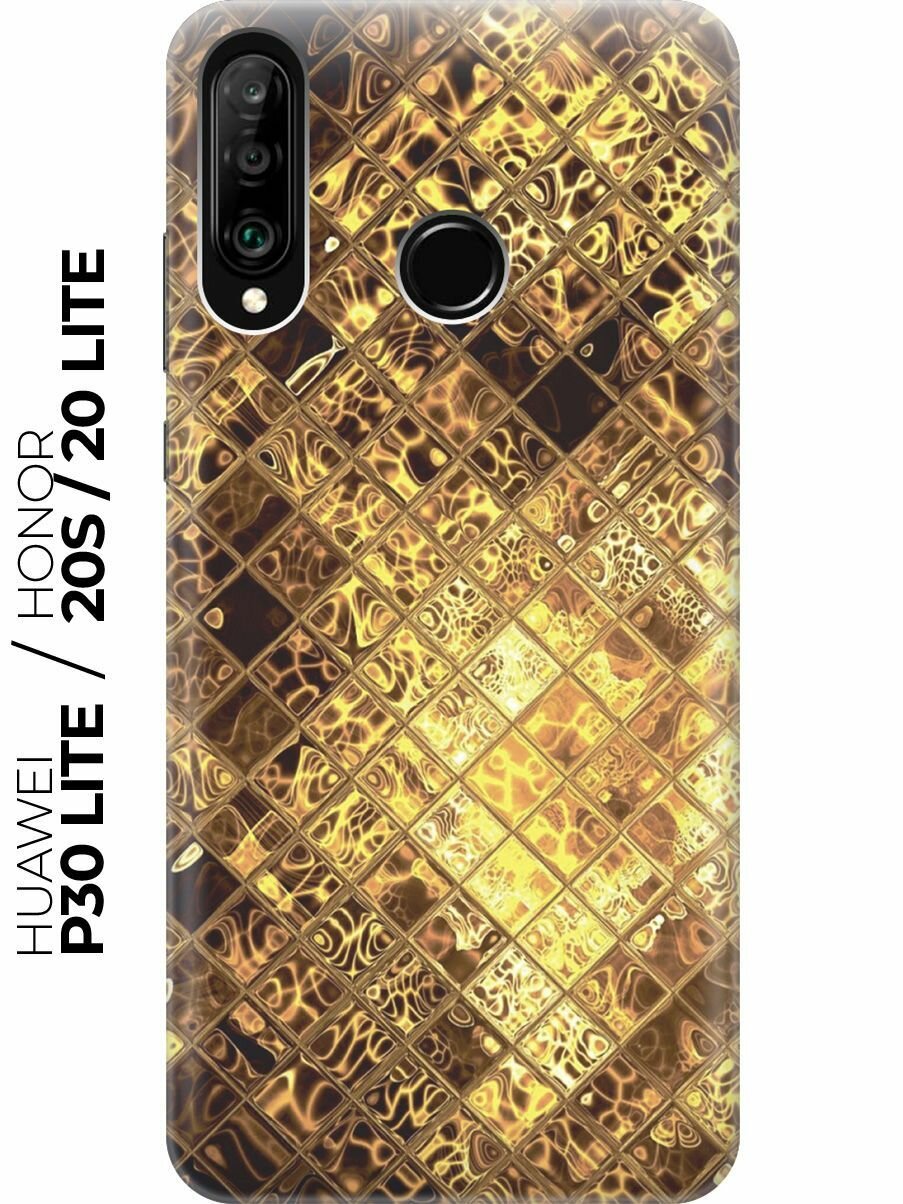 Силиконовый чехол Янтарные соты на Honor 20 Lite / 20s / Huawei P30 Lite / Хуавей П30 Лайт / Хонор 20 Лайт / 20s