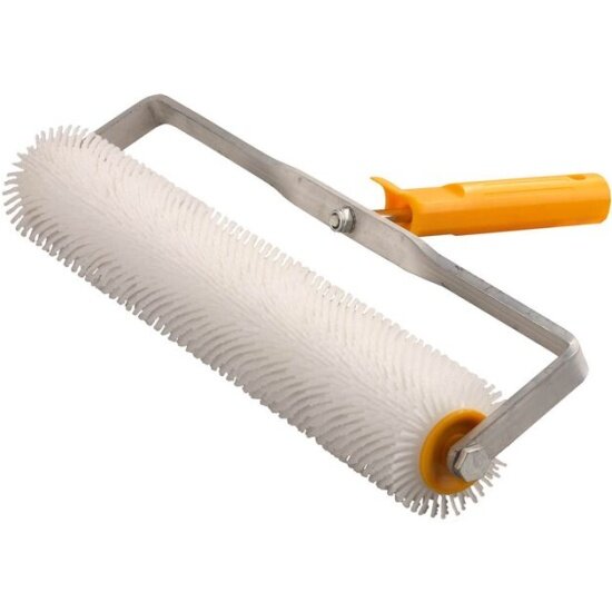 Валик игольчатый Stayer для наливных полов в сборе, пластмассовые иглы, бюгель 8мм, 75х400мм 03951-40