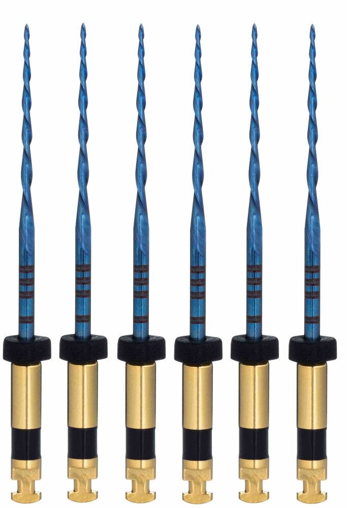 UltraRec Blue 25мм, размер R40, 6 шт, стерильные машинные файлы, Eurofile