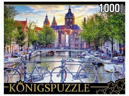 ПазлыKONIGSPUZZLE 1000 деталей. Улицы Амстердама ГИK1000-0638, (Рыжий кот) ()