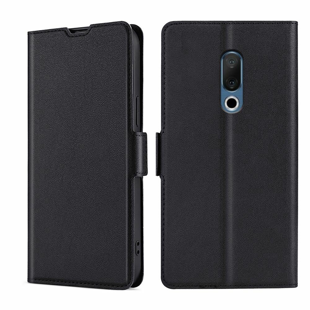 Чехол-книжка MyPads на Meizu 15 / Мейзу 15 с магнитной застежкой, Черный