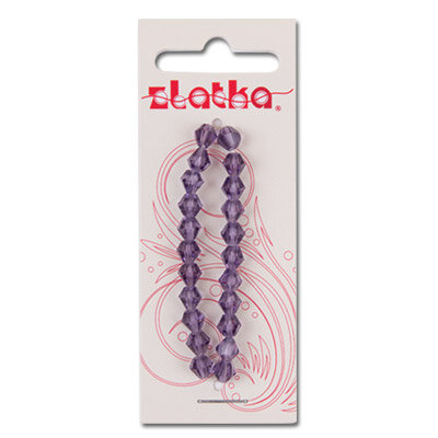 Бусины на нити "Zlatka" GBA-02 6 х 6 мм 22 шт стекло №05 розовый