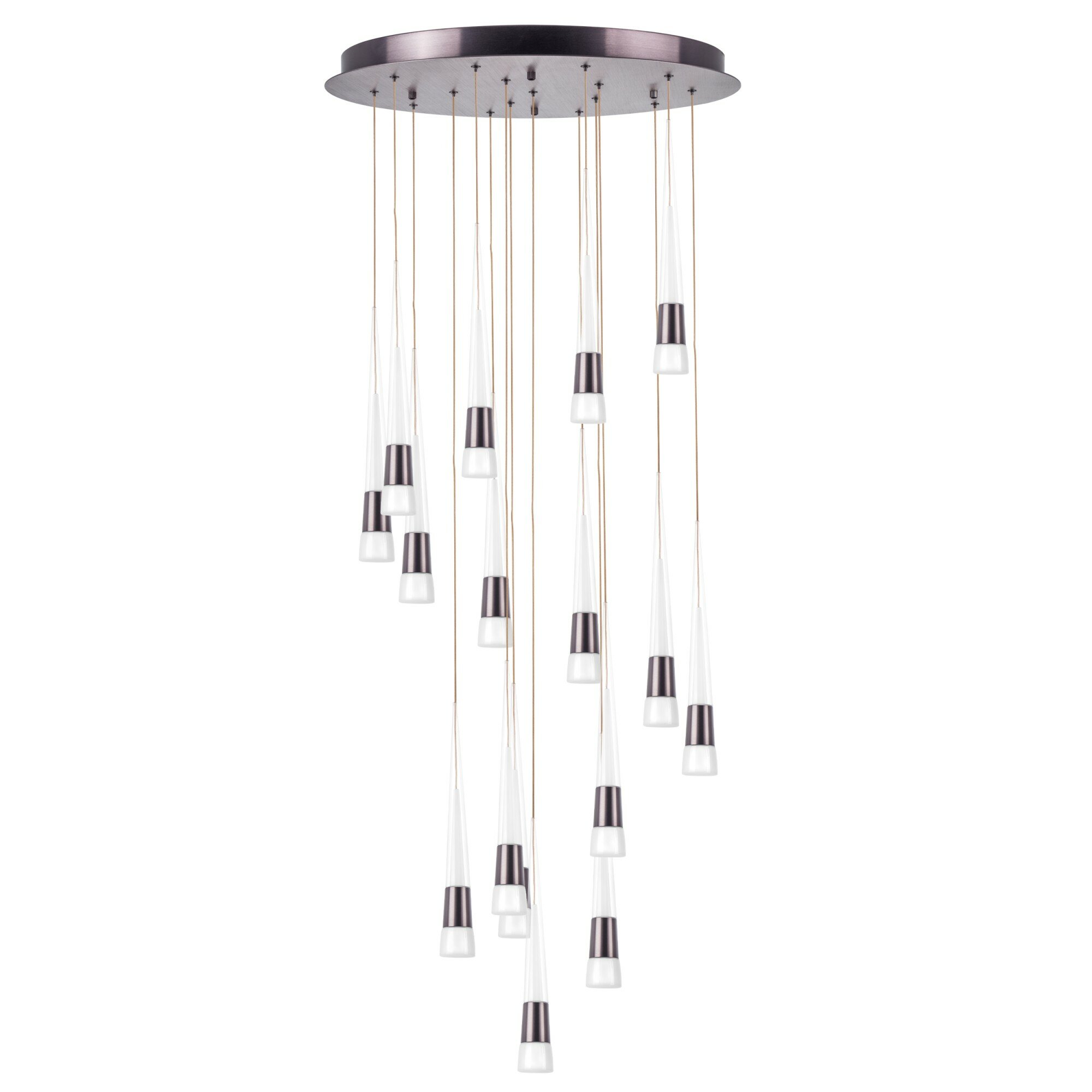 Лампы светодиодные Lightstar 757161 Люстра CONE LED 80W 4480LM кофейный/белый/прозрачный 3000K