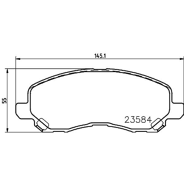 NISSHINBO np3009 (000203B / 000673BSX / 0986424716) колодки тормозные дисковые передн. asx (ga_w_) asx van (ga_w_) dion mpv