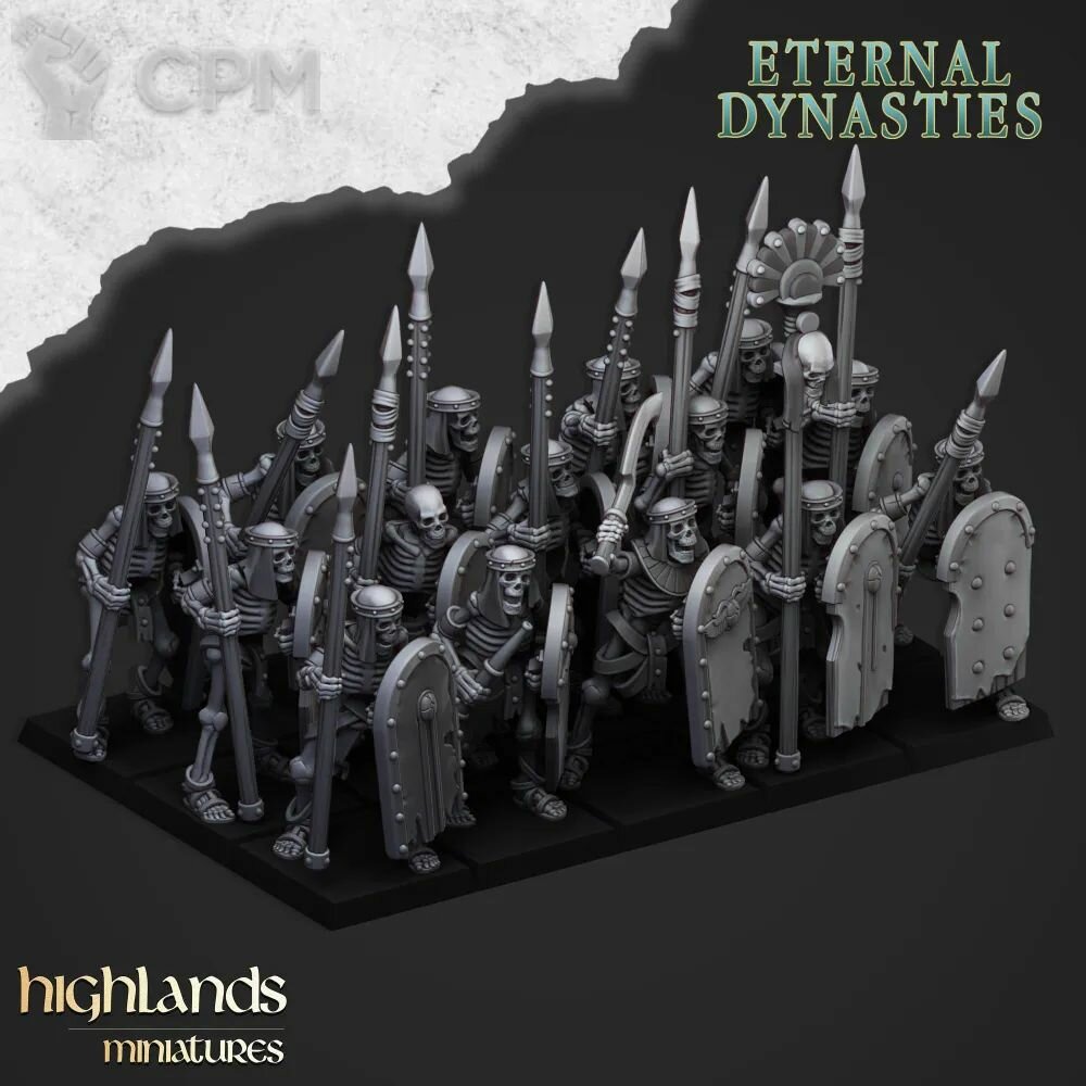 Warhammer Tomb Kings Skeletons Spears v1/Скелеты с Копьями 1