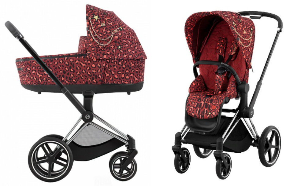 Коляска 2 в 1 Cybex PRIAM IV FE Rockstar (рама chrome/black)