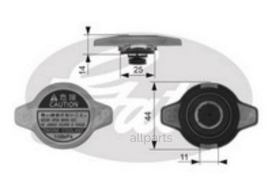 GATES RC134 Крышка радиатора TOYOTA/LEXUS