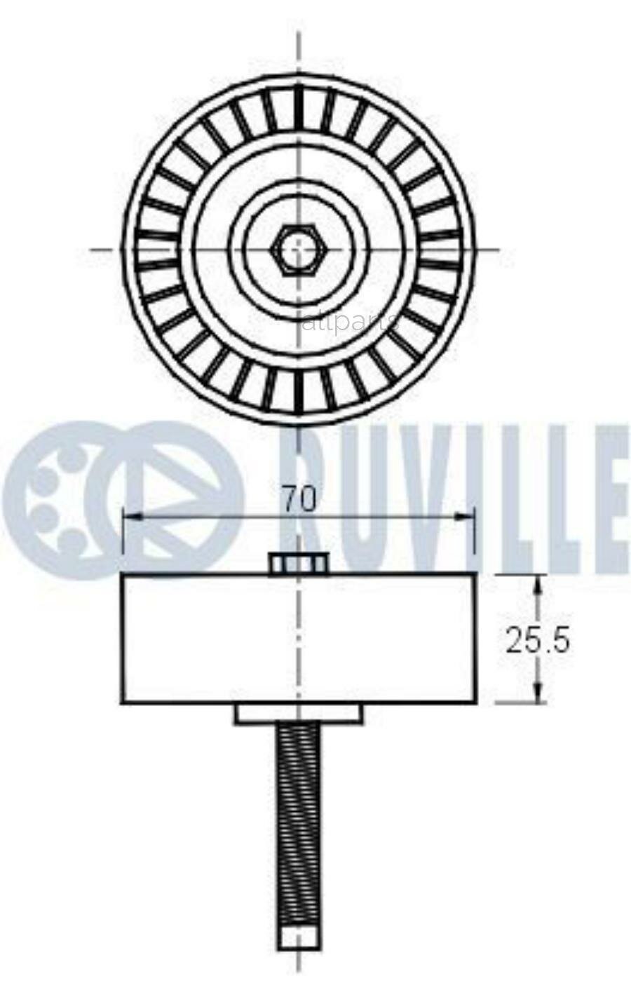 RUVILLE 541873 Ролик дополнительный руч. ремня