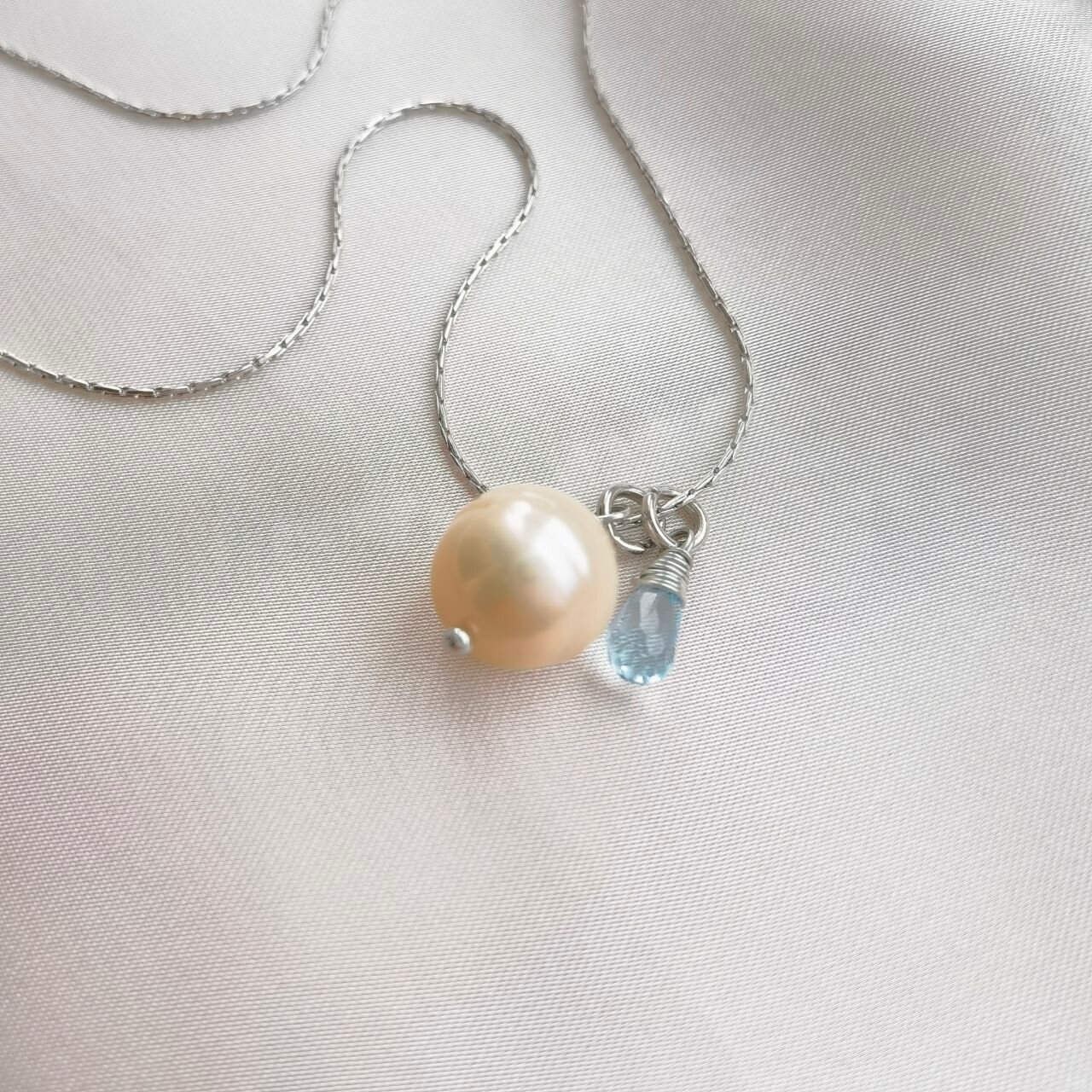 Серьги, жемчуг культивированный, топаз