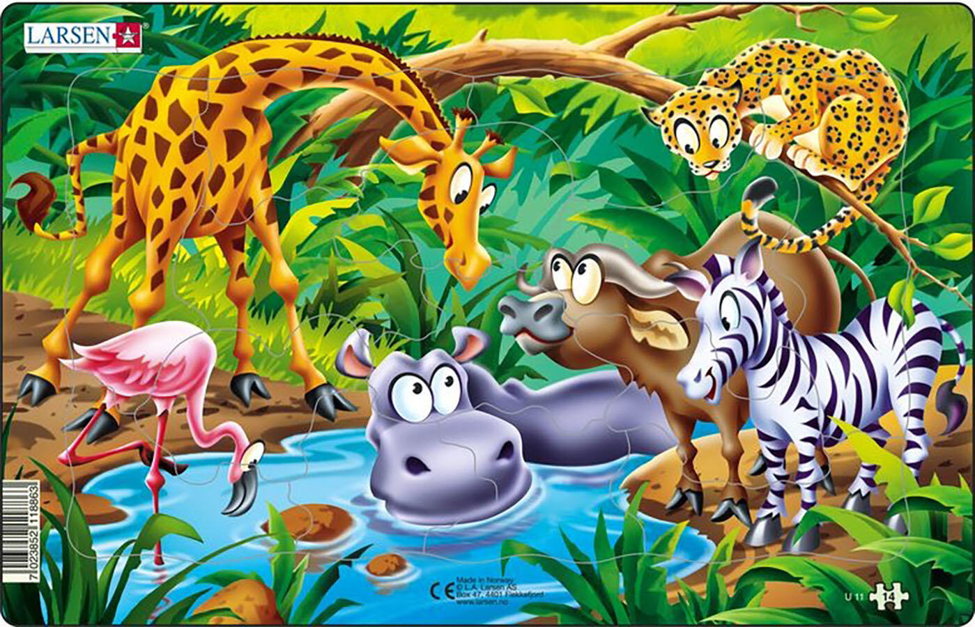 Пазл Larsen «Сафари» 14 эл. U11-1