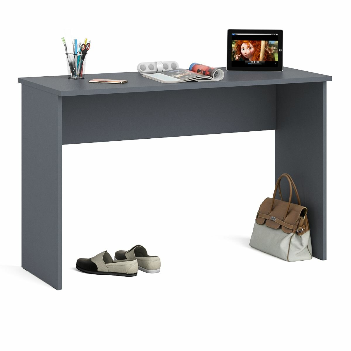 Компьютерный стол для дома, для школьника письменный Спасибо-Мебель 121см графит
