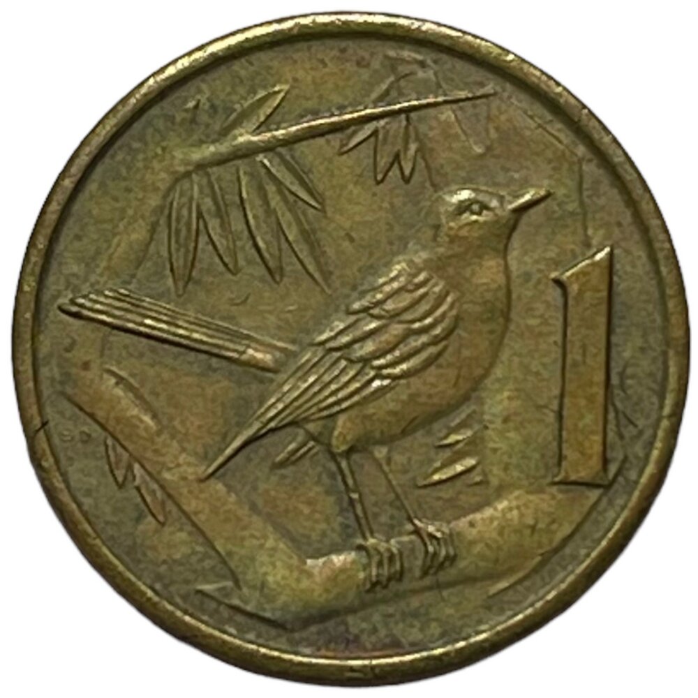 Каймановы острова 1 цент 1987 г. (Лот №2)