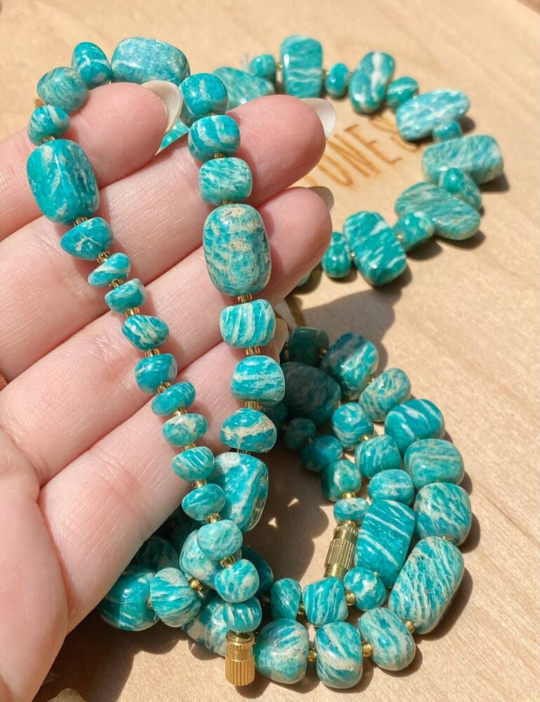 Бусы, амазонит