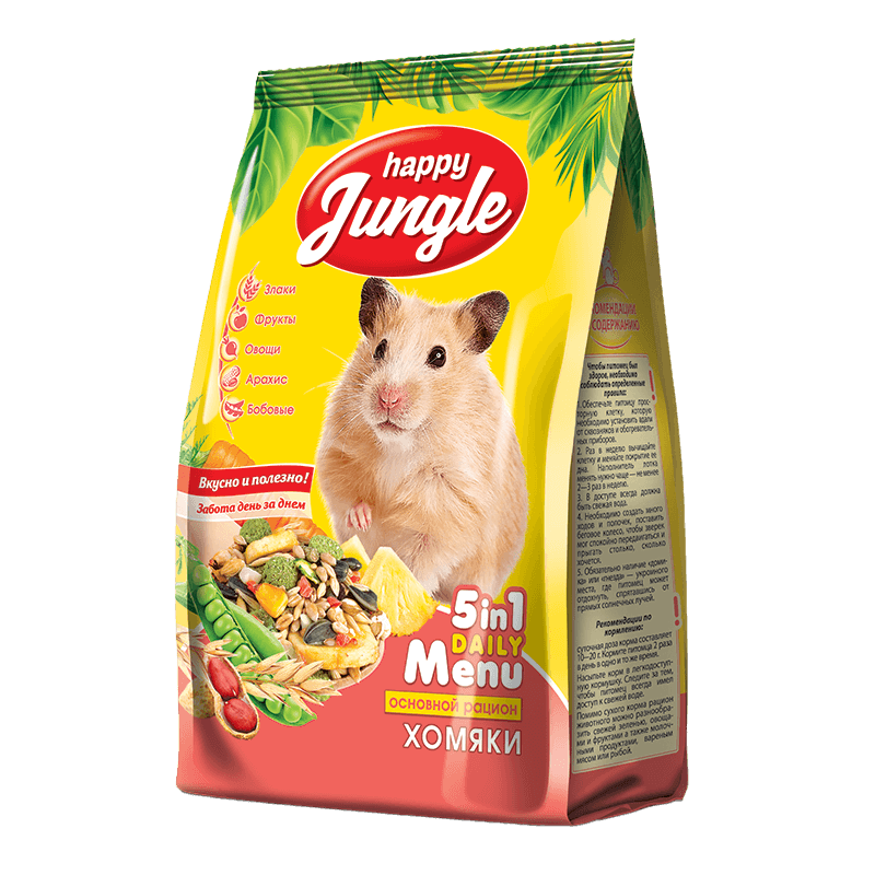 Корм Happy jungle для хомяков, 400 гр