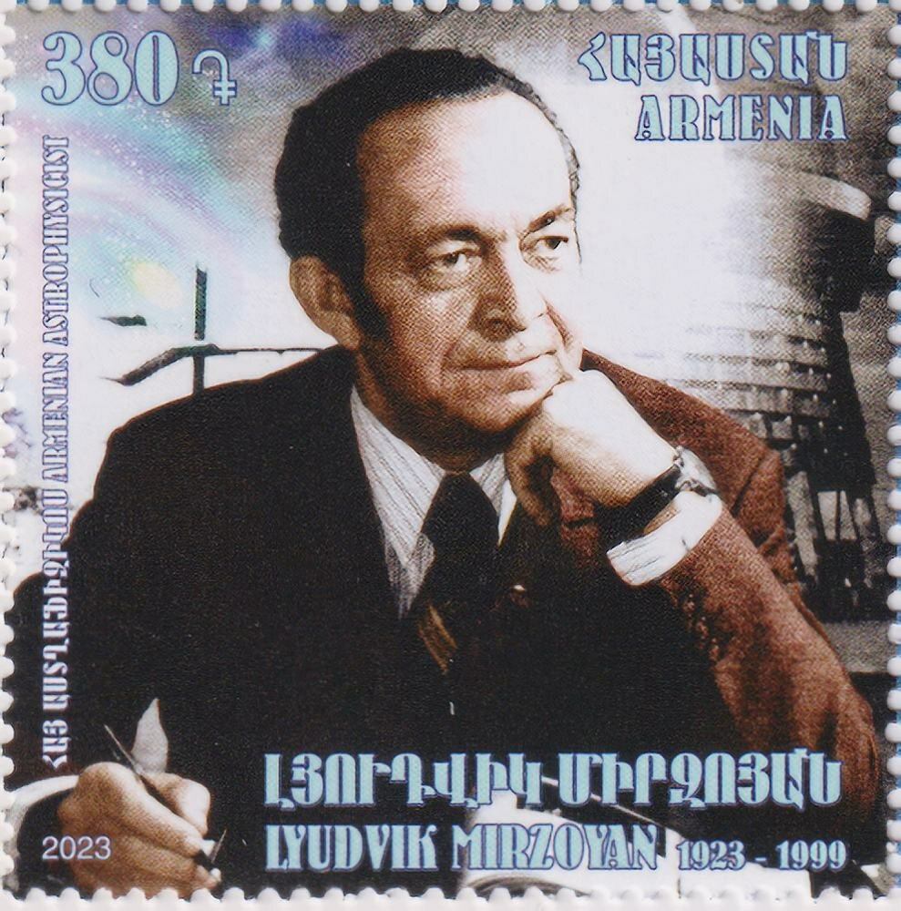Почтовые марки Армения 2023г. "100 лет со дня рождения Людвика Мирзояна" Ученые, Астрономия MNH