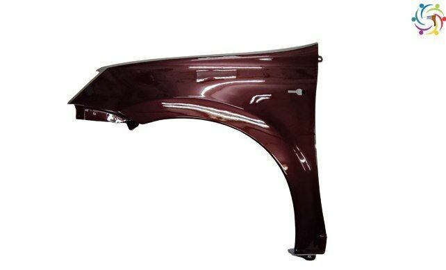 Пластиковое крыло левое Лада Гранта Калина 2 окрашенное , Портвейн 192" темно вишнёвый металлик".