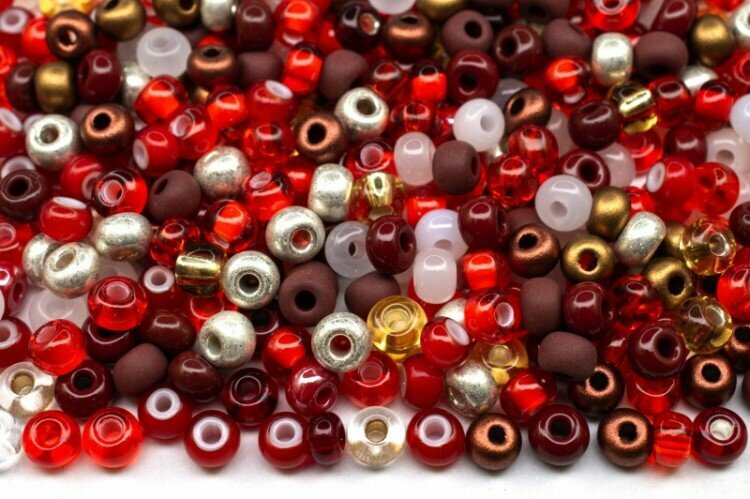 Бисер чешский PRECIOSA круглый 6/0 микс № 3 разноцветный, 50г