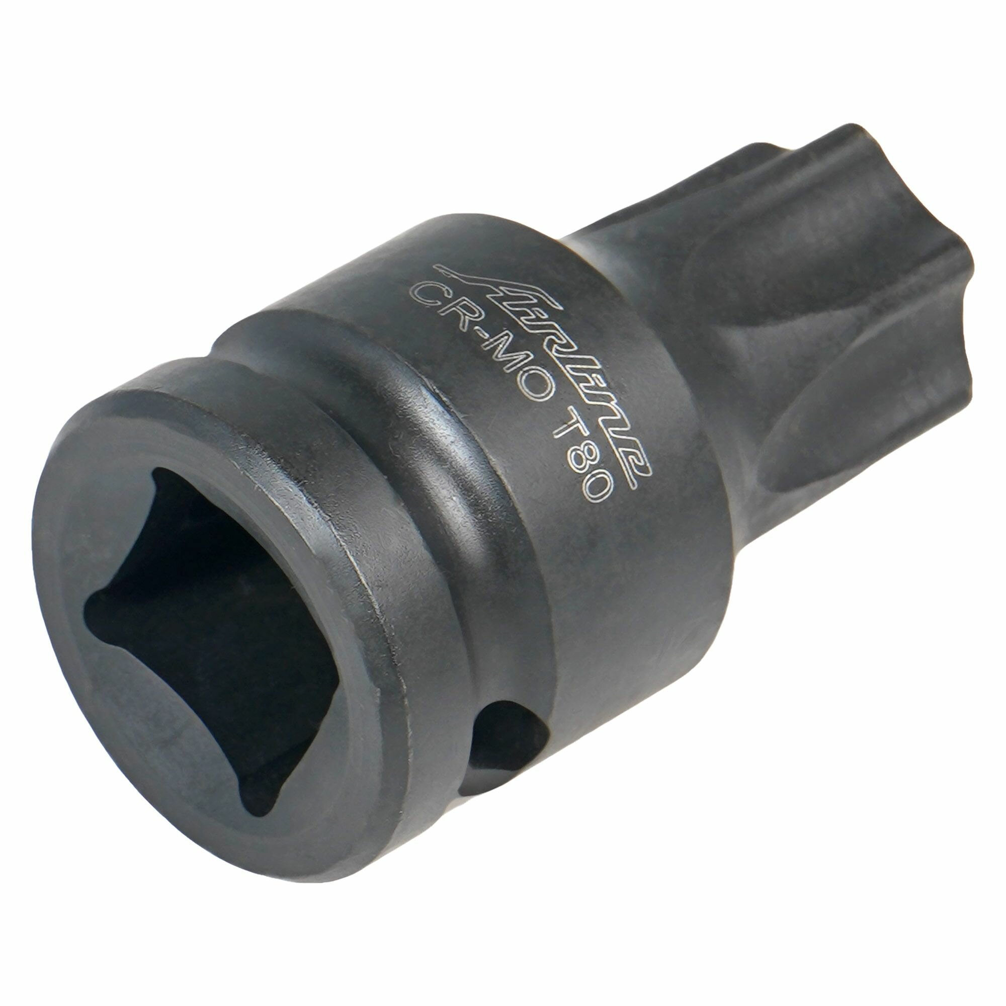 Головка ударная торцевая 1/2" DR внешний TORX T80 L 45мм для ударного гайковерта профессиональный инструмент автосервис спецтехника AIRLINE ATAS059